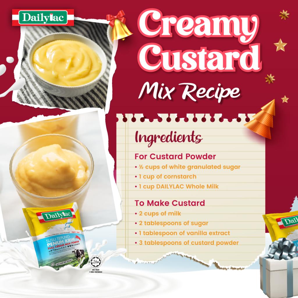 Creamy Custard Mix Recipe - Dailylac